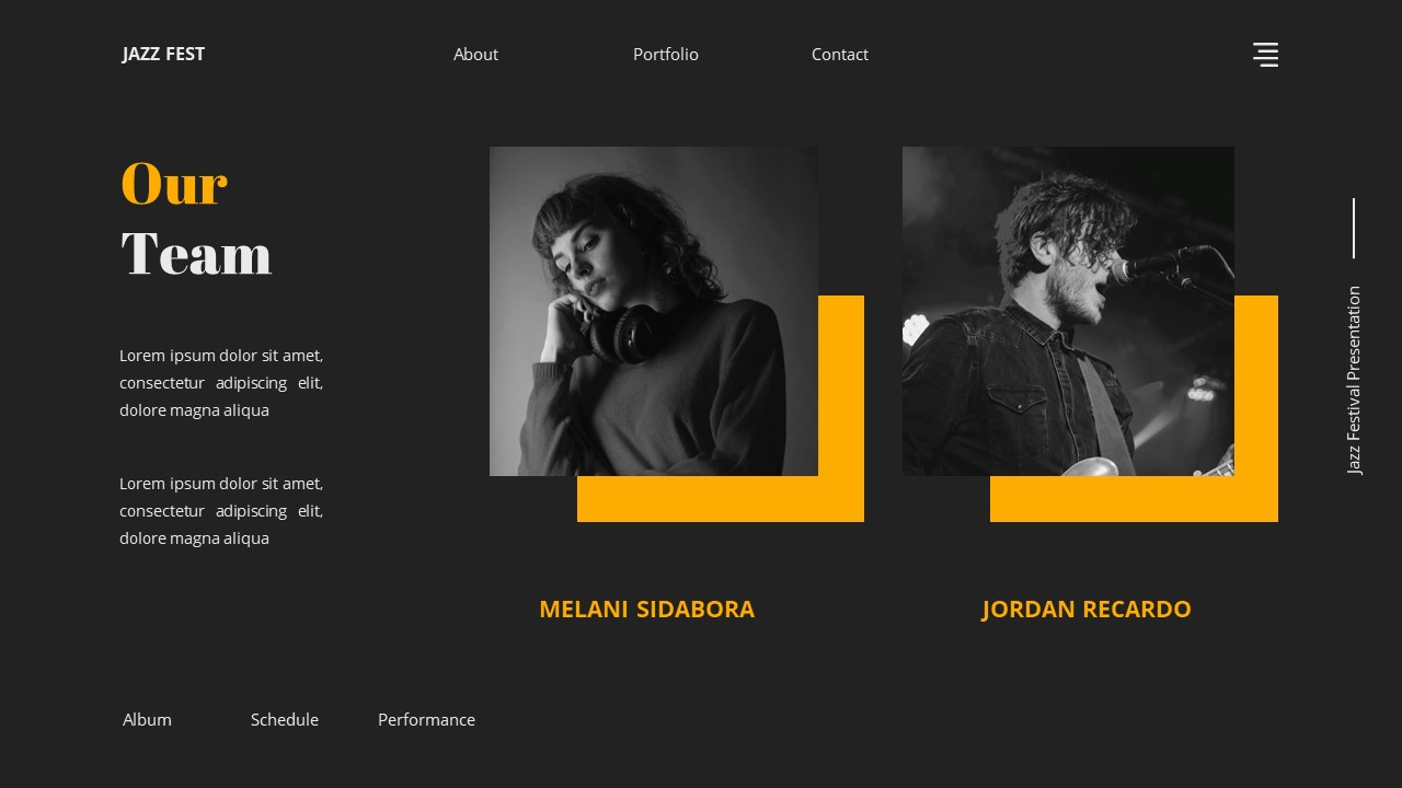 Jazz Fest - Music Festival Keynote Templates, Presentation Templates