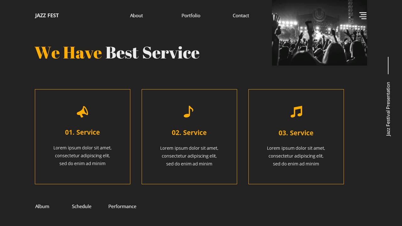 Jazz Fest - Music Festival Keynote Templates, Presentation Templates