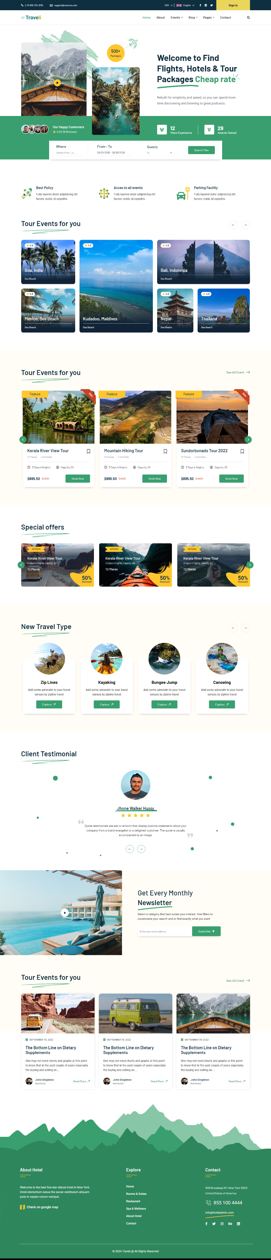 Traveli - Travel booking HTML Template by pakxaros | ThemeForest