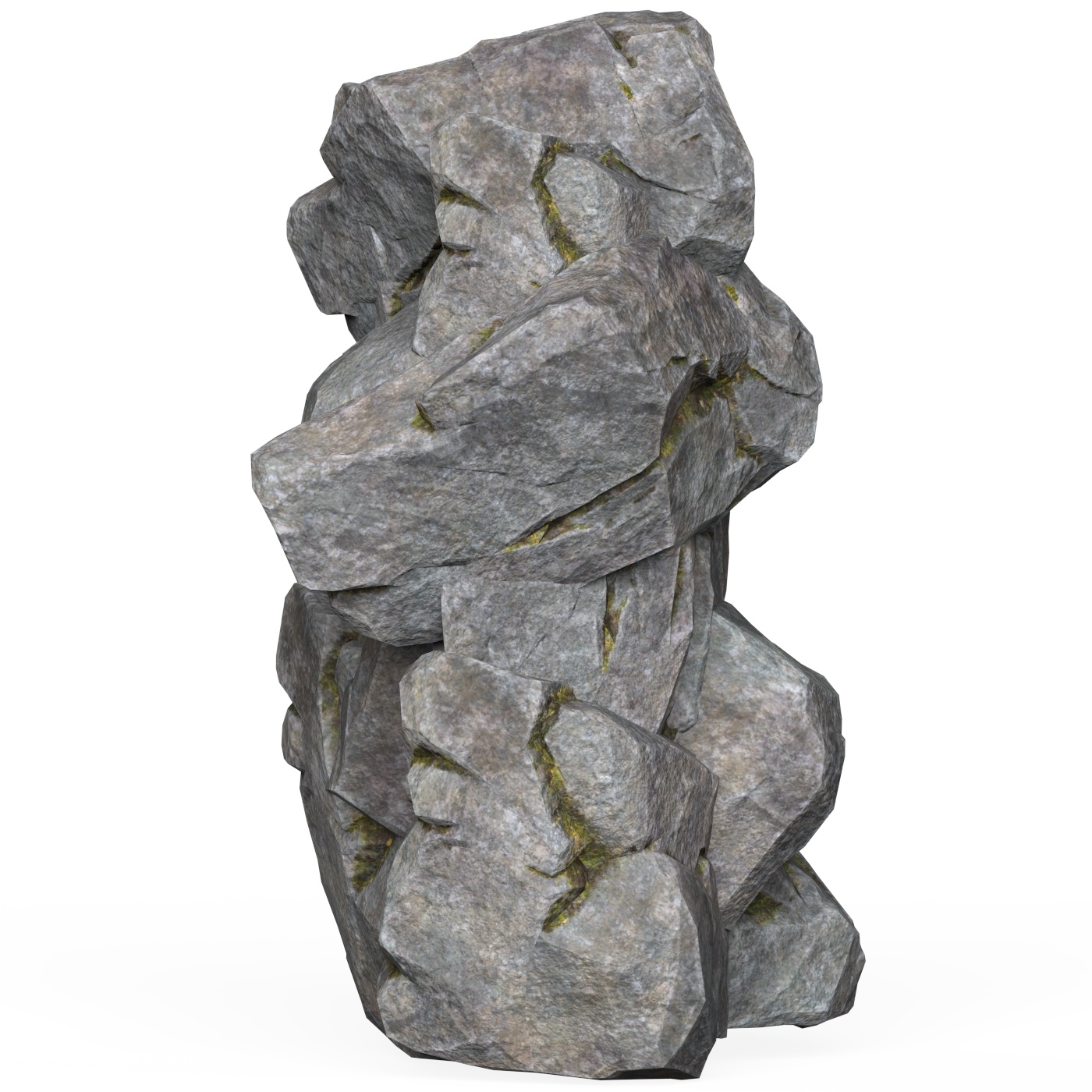 Realistic Low Poly Rock Cliff 10 by plantworld3d | 3DOcean