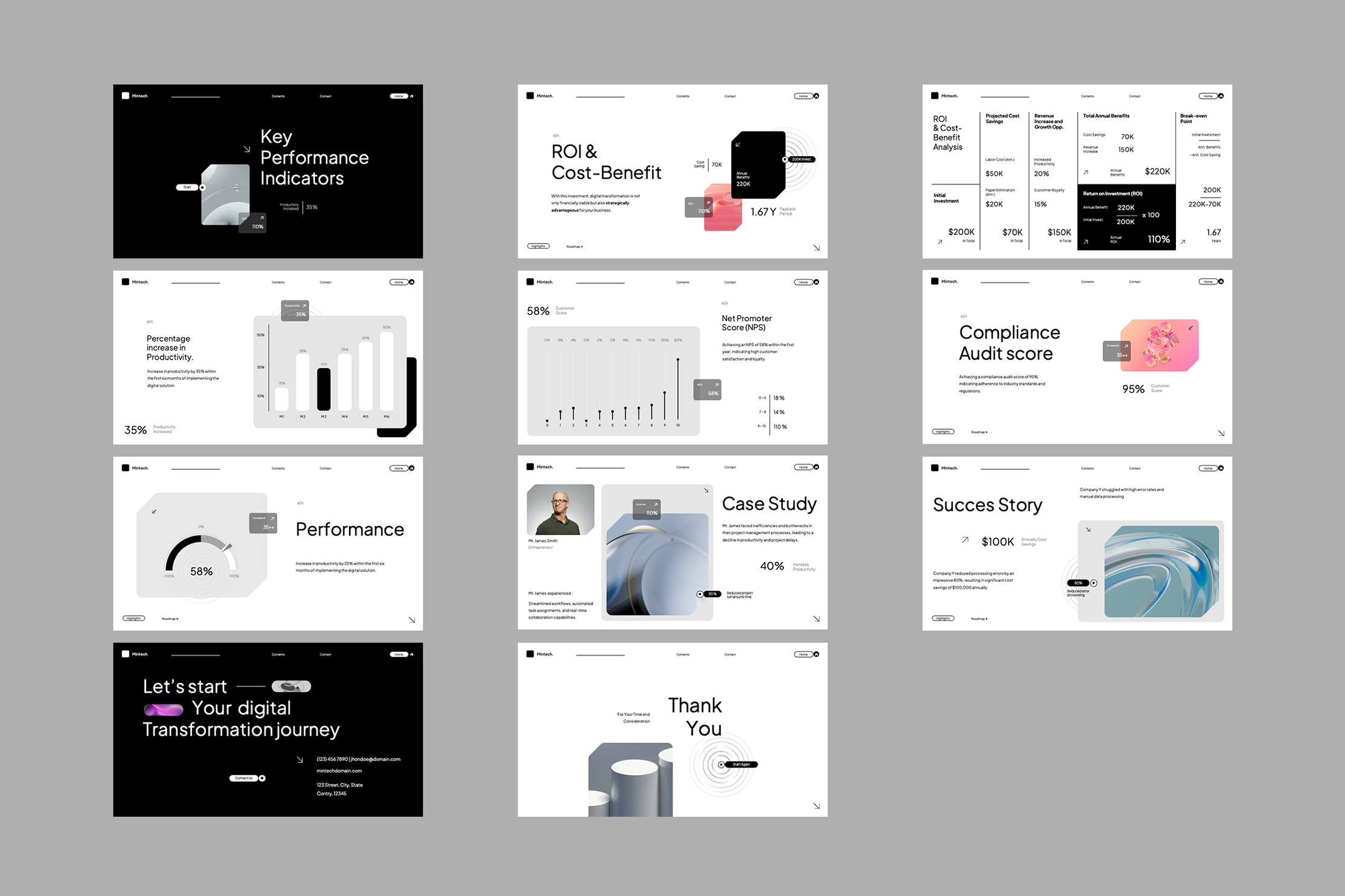 Mintech - Interactive Morph Animated Digital Business Presentation ...