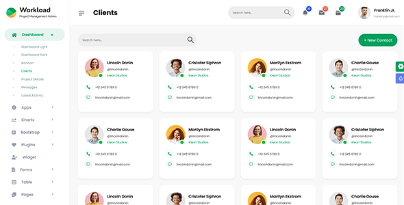 Workload - Vite Project Management Admin Dashboard Template by dexignlabs