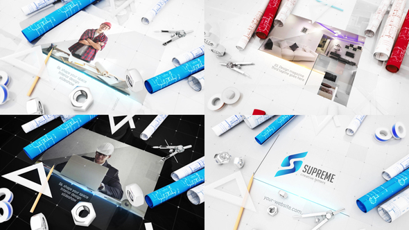 Blueprint Engineer Slideshow, Premiere Pro Templates | VideoHive