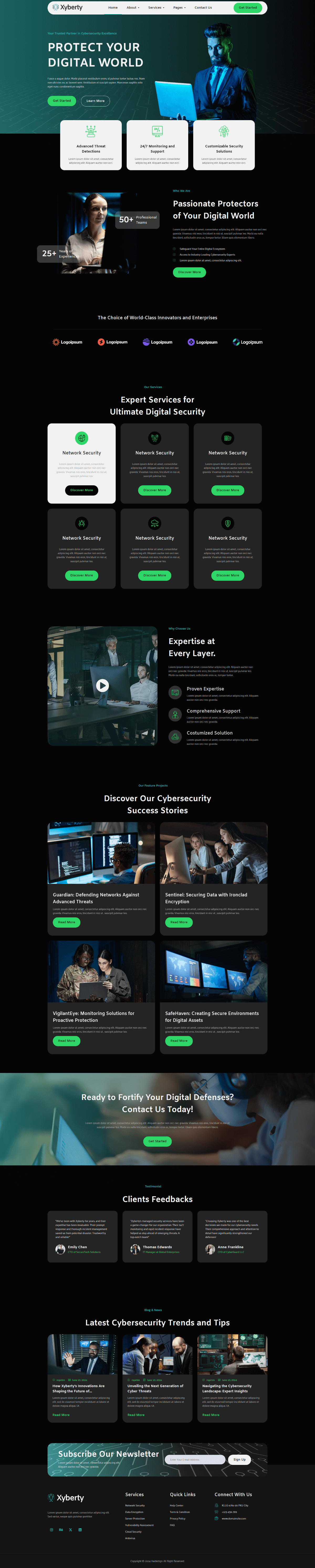 Xyberty - Cyber Security Elementor Template Kit by Haidezign | ThemeForest