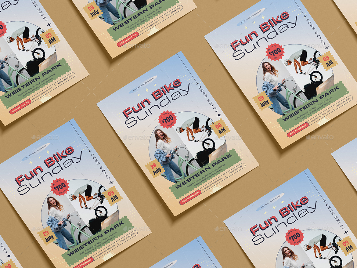 Fun Bike Flyer, Print Templates | GraphicRiver