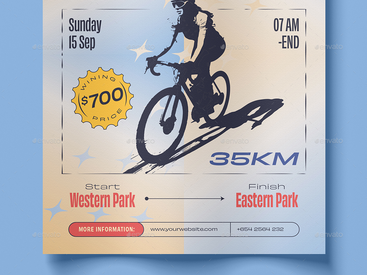 Cycling Tour 2024 Flyer, Print Templates | GraphicRiver