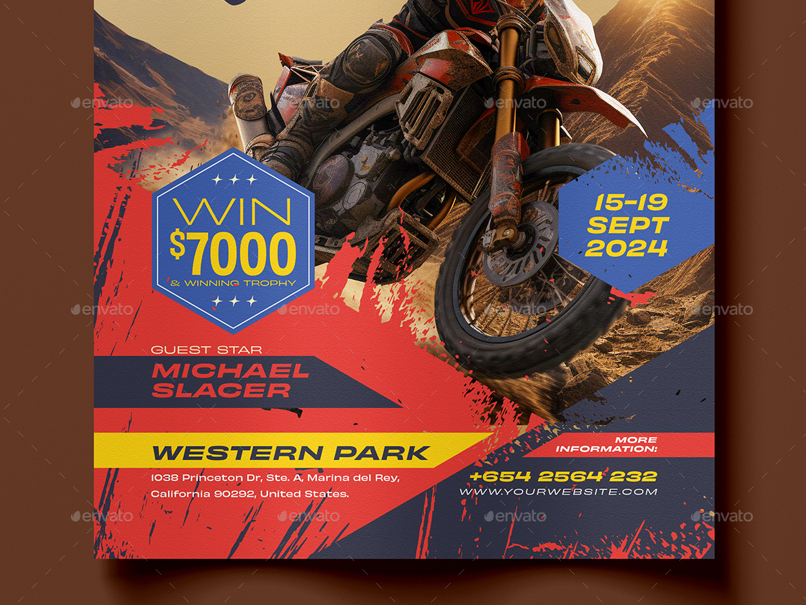 Motocross Race 2024, Print Templates | GraphicRiver