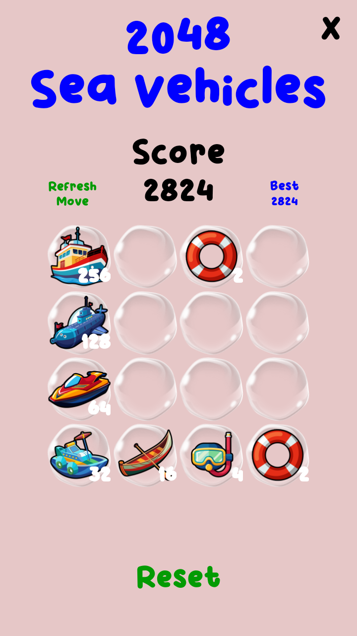 2048 Sea Vehicles by furkangame | CodeCanyon