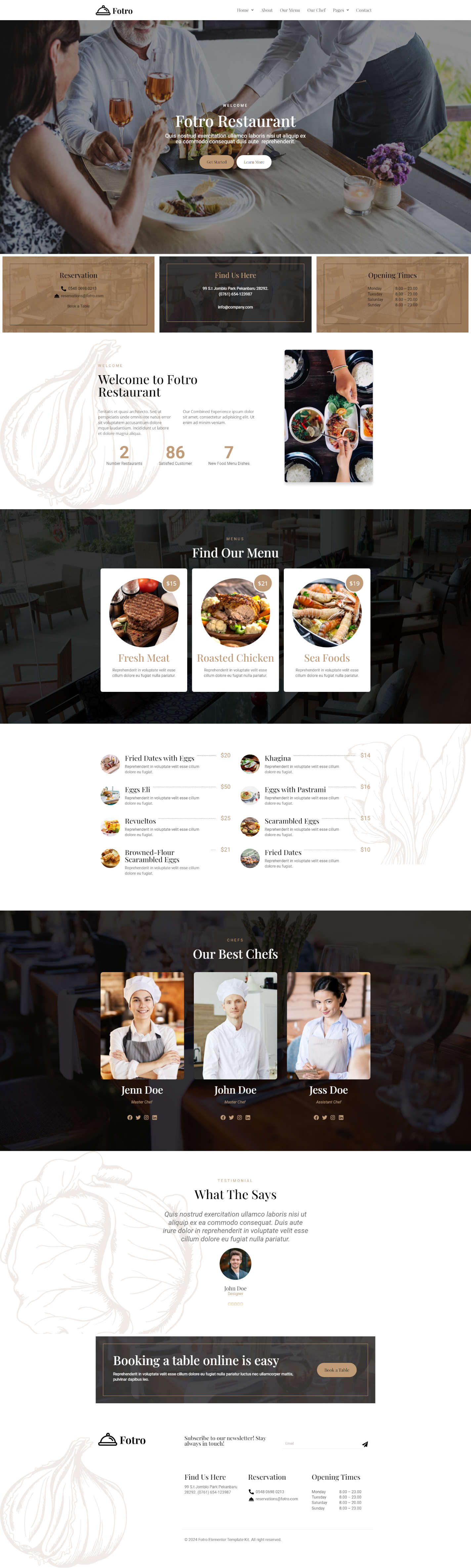 Fotro - Food & Restaurant Elementor Template Kit by TemeGUM | ThemeForest