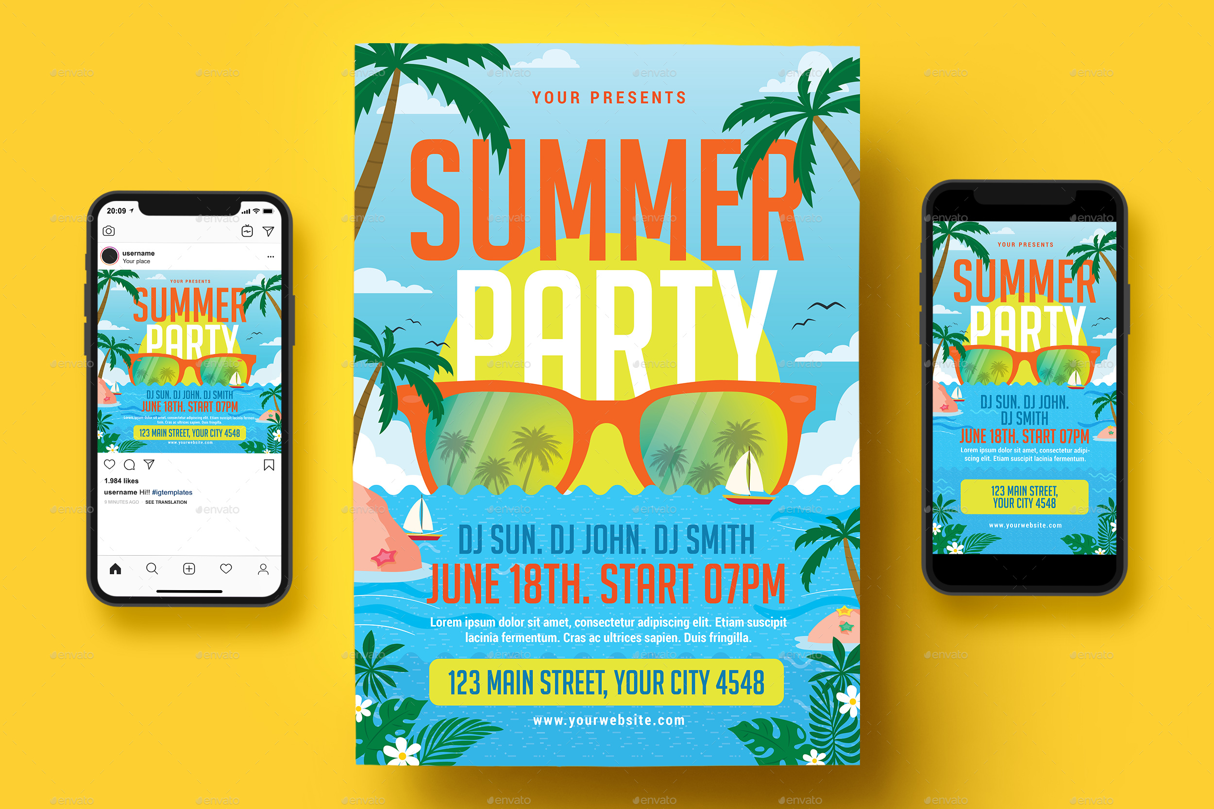 Summer Flyer, Print Templates | GraphicRiver