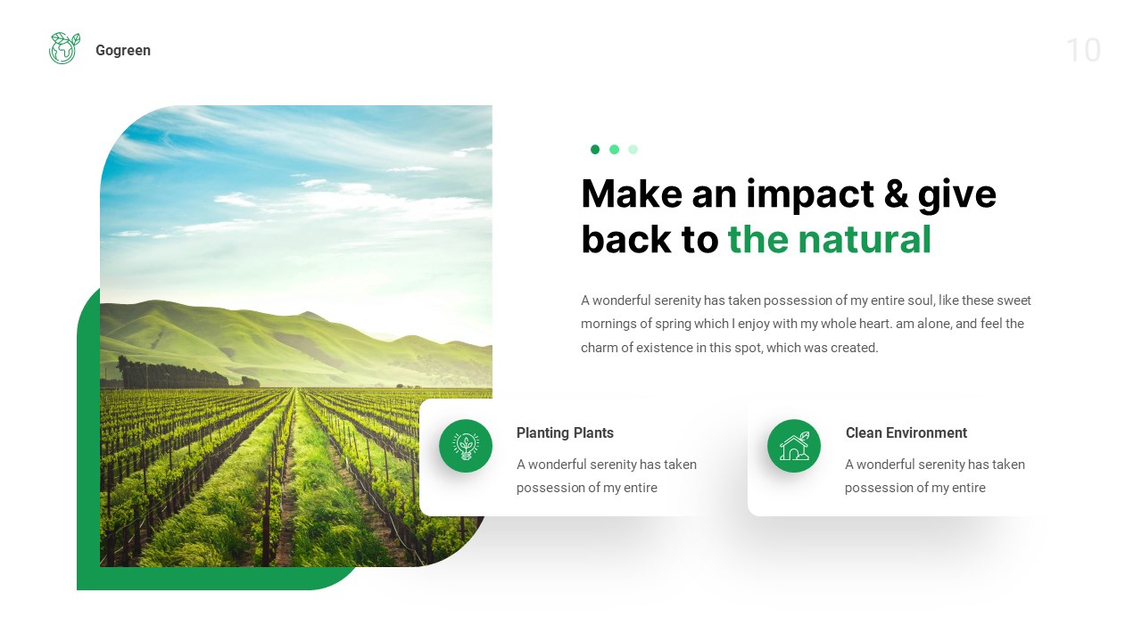 Gogreen - Environment & Ecology PowerPoint Template, Presentation Templates