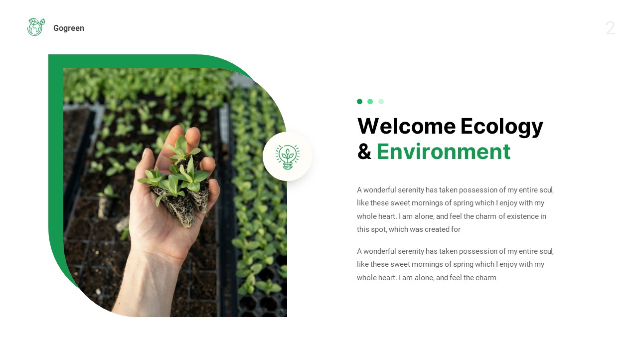 Gogreen - Environment & Ecology PowerPoint Template, Presentation Templates