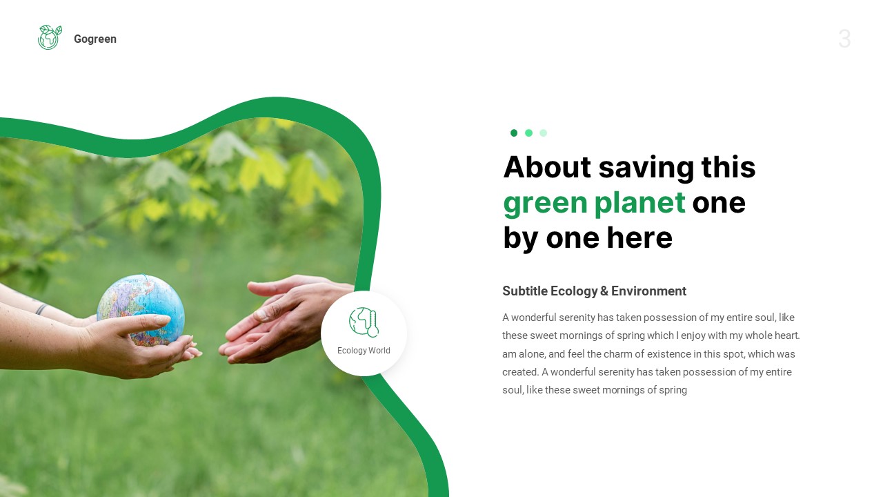 Gogreen - Environment & Ecology PowerPoint Template, Presentation Templates