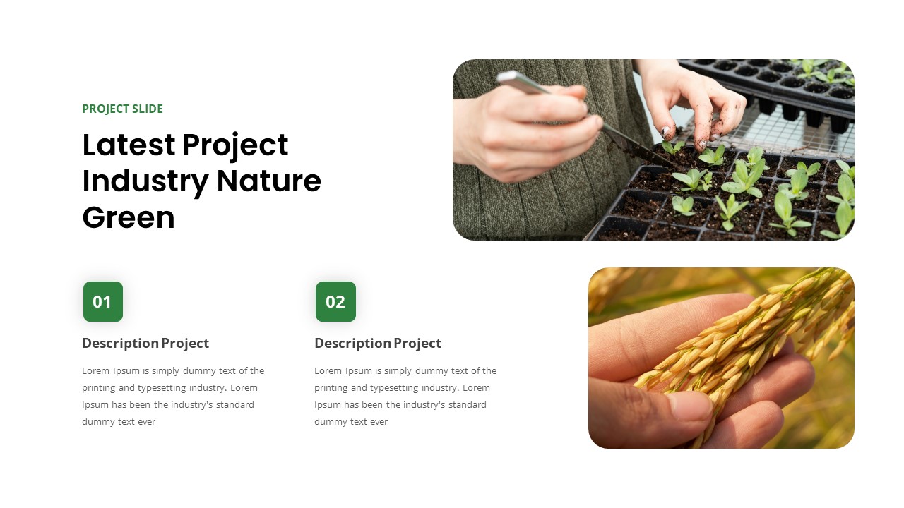Nature Green PowerPoint Presentation Template, Presentation Templates