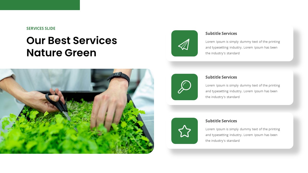 Nature Green PowerPoint Presentation Template, Presentation Templates