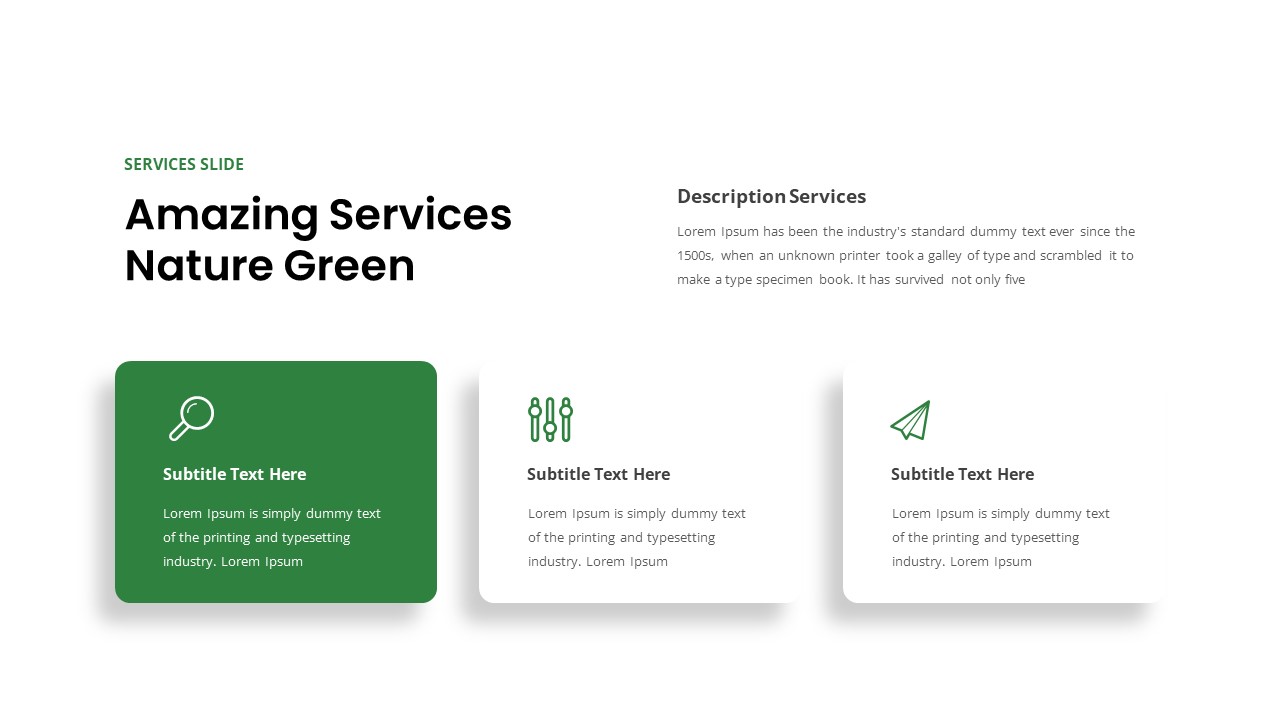 Nature Green PowerPoint Presentation Template, Presentation Templates