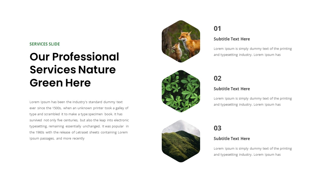 Nature Green PowerPoint Presentation Template, Presentation Templates