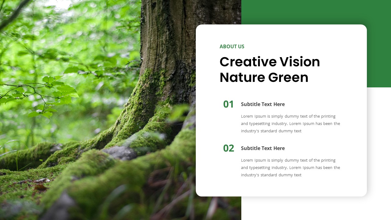 Nature Green PowerPoint Presentation Template, Presentation Templates