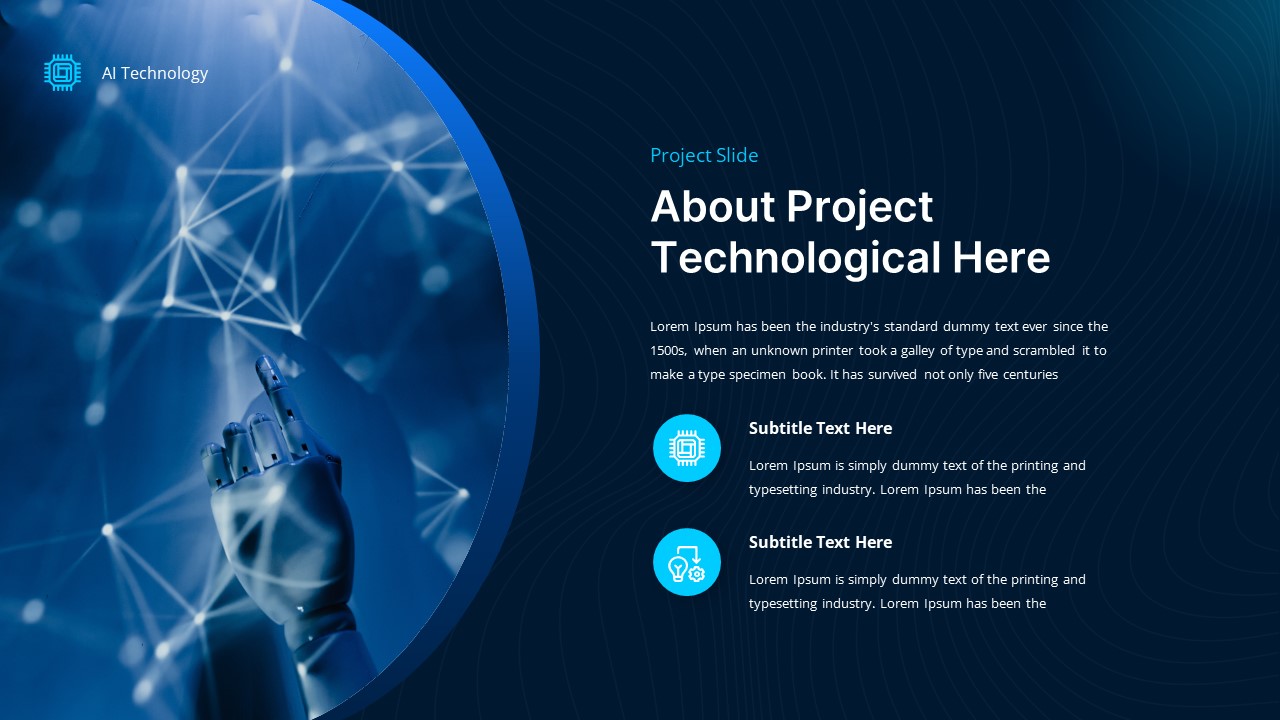 AI Technology PowerPoint Presentation Template, Presentation Templates
