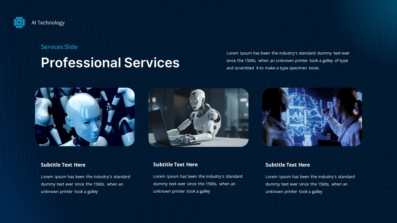 AI Technology PowerPoint Presentation Template, Presentation Templates