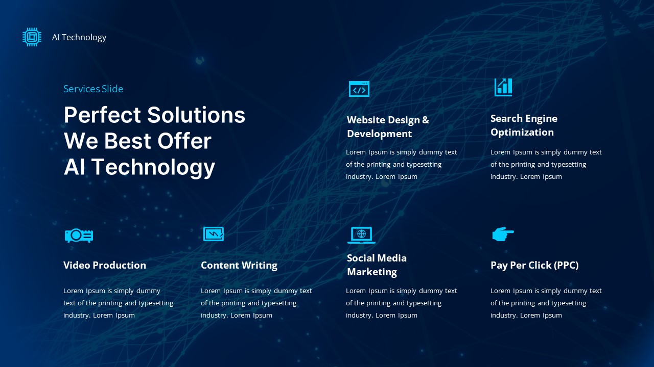 AI Technology PowerPoint Presentation Template, Presentation Templates