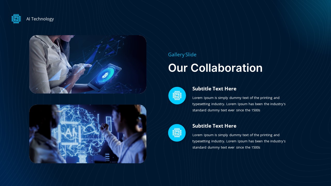 AI Technology PowerPoint Presentation Template, Presentation Templates