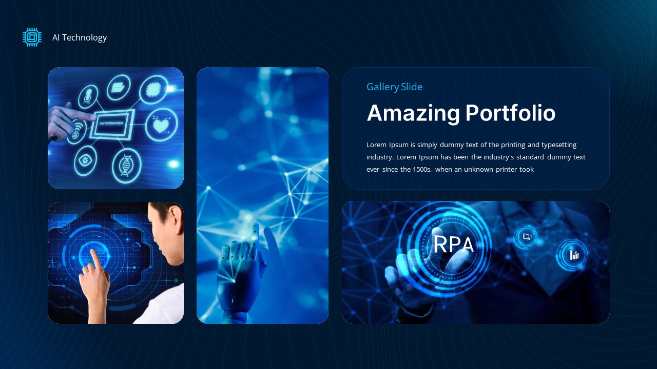 AI Technology PowerPoint Presentation Template, Presentation Templates