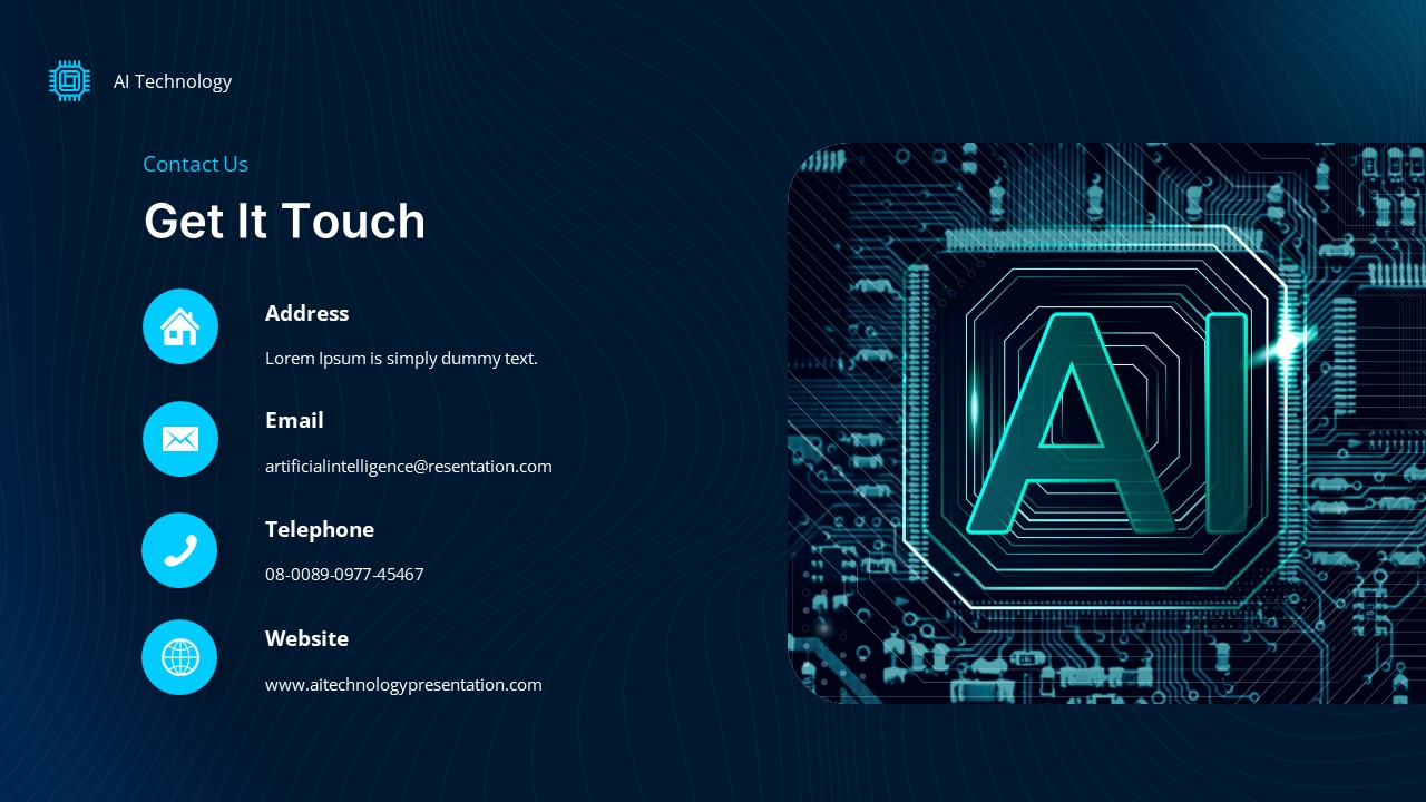 AI Technology PowerPoint Presentation Template, Presentation Templates