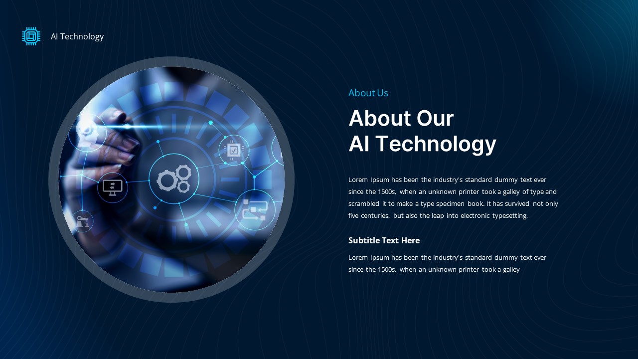 AI Technology PowerPoint Presentation Template, Presentation Templates
