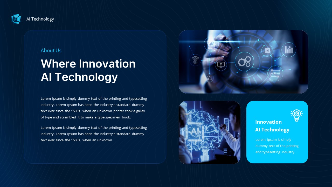 AI Technology PowerPoint Presentation Template, Presentation Templates