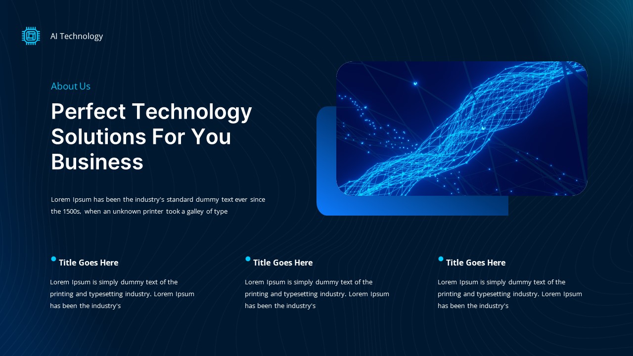 AI Technology PowerPoint Presentation Template, Presentation Templates