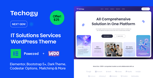 Techogy - IT Service And Technology WordPress Theme by Gossip-Themes