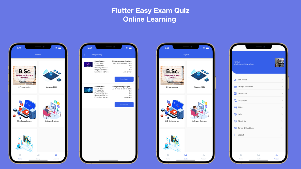 flutter exam quiz full app by initappz | CodeCanyon