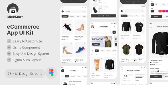 ClickMart - eCommerce App UI Kit by pixelaxis | ThemeForest