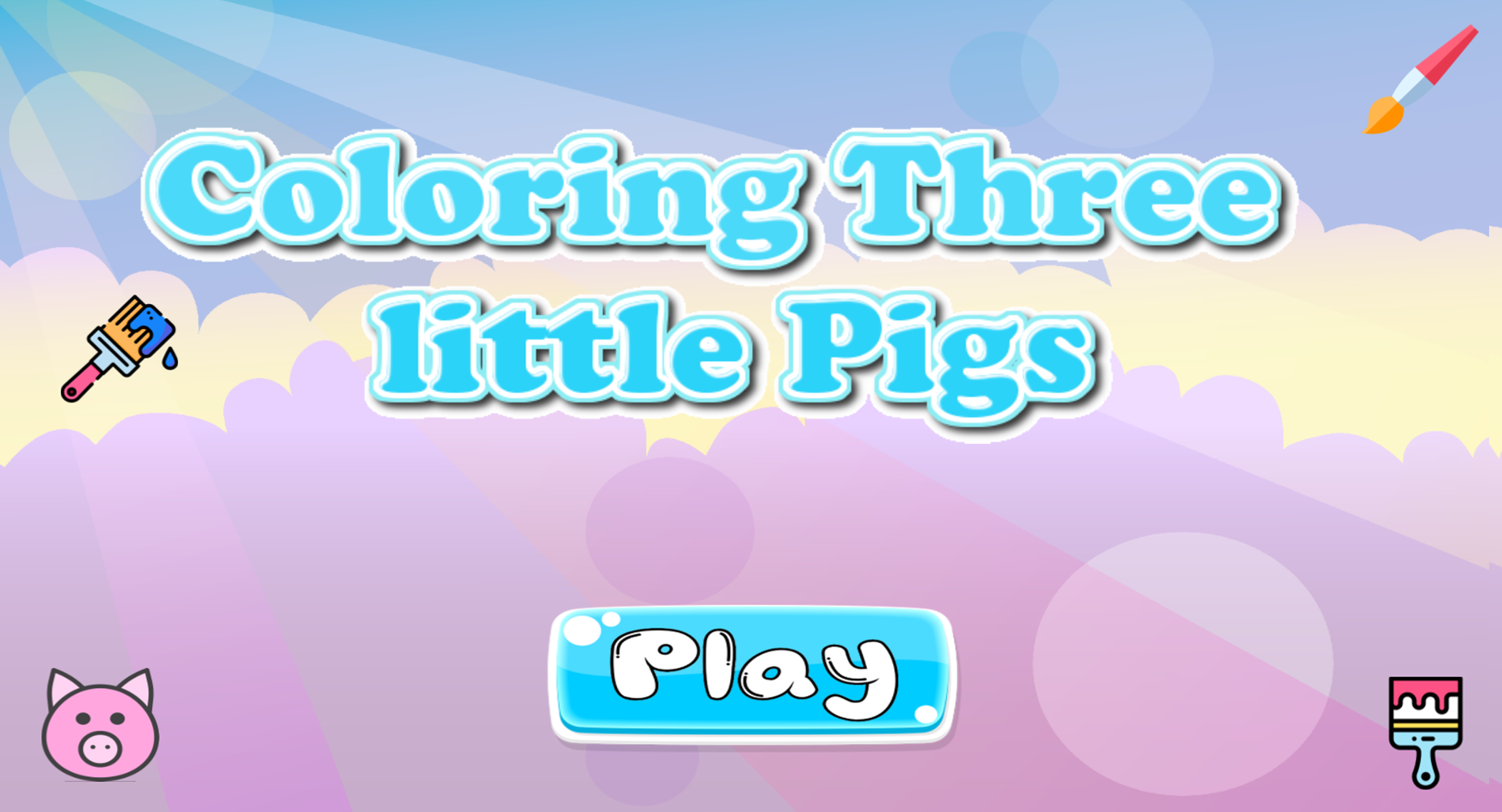 Coloring Three little Pigs - HTML5 Mobile Game by 013games | CodeCanyon