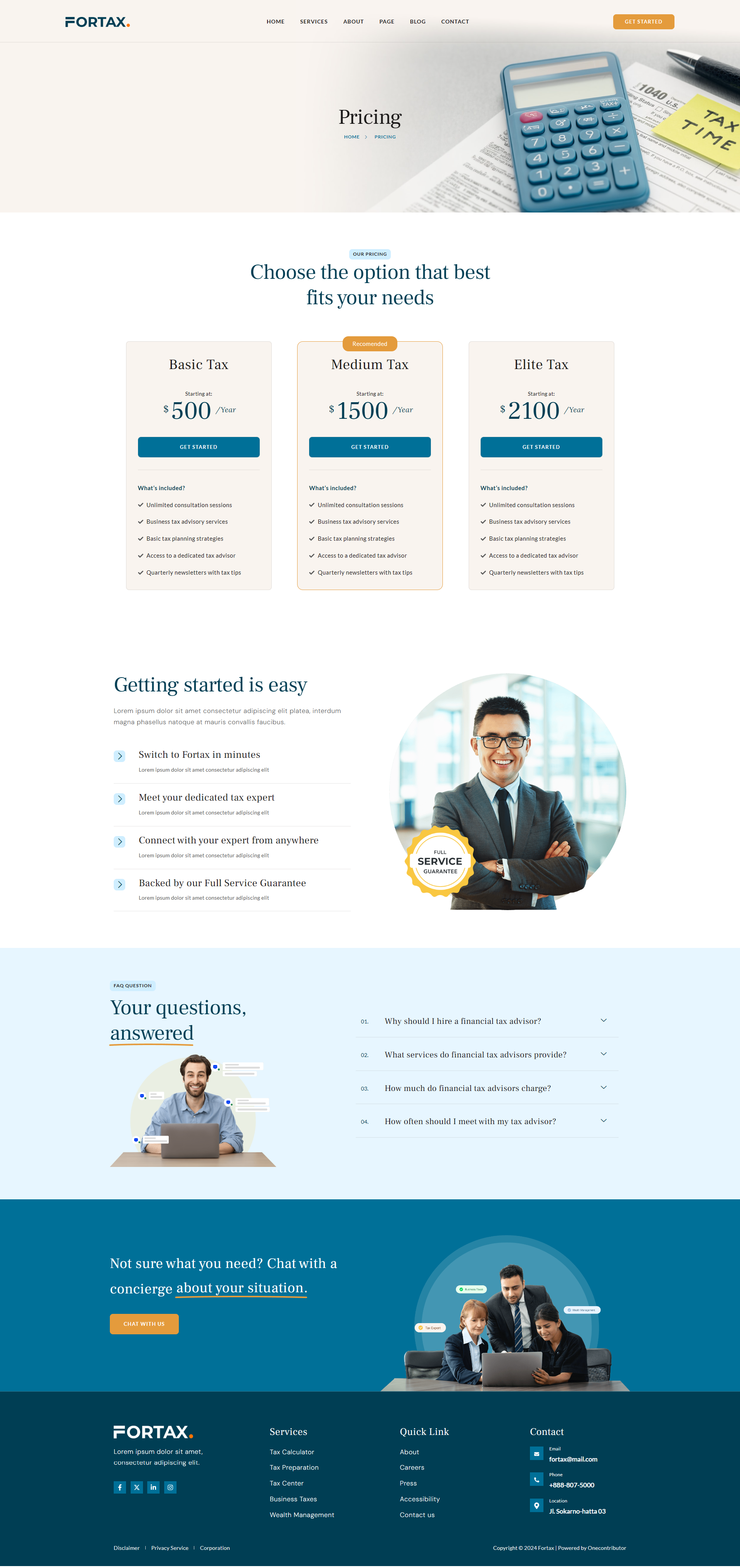 Fortax - Tax Advisor & Financial Consulting Elementor Template Kit by ...