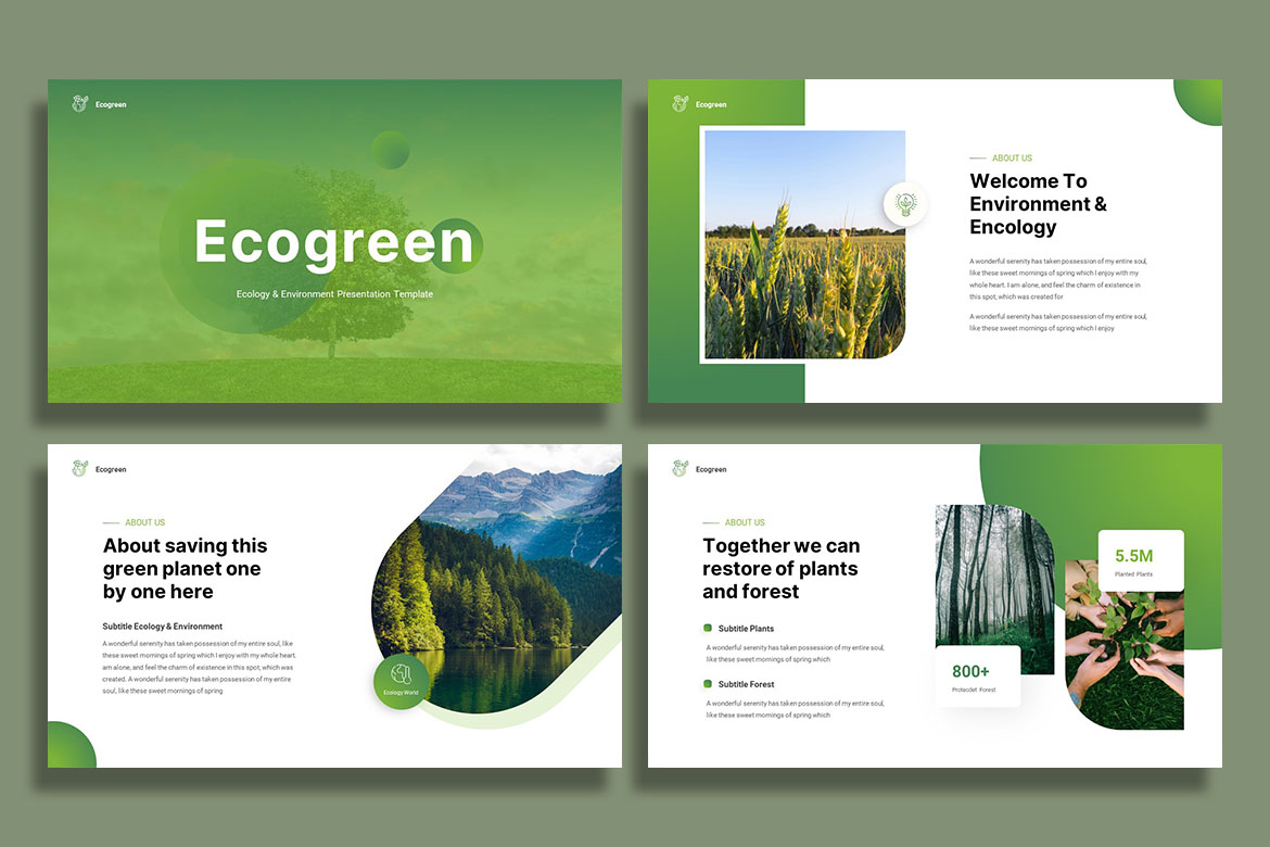 Ecogreen - Ecology & Environment PowerPoint Template, Presentation ...