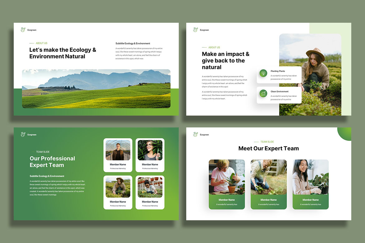 Ecogreen - Ecology & Environment PowerPoint Template, Presentation ...
