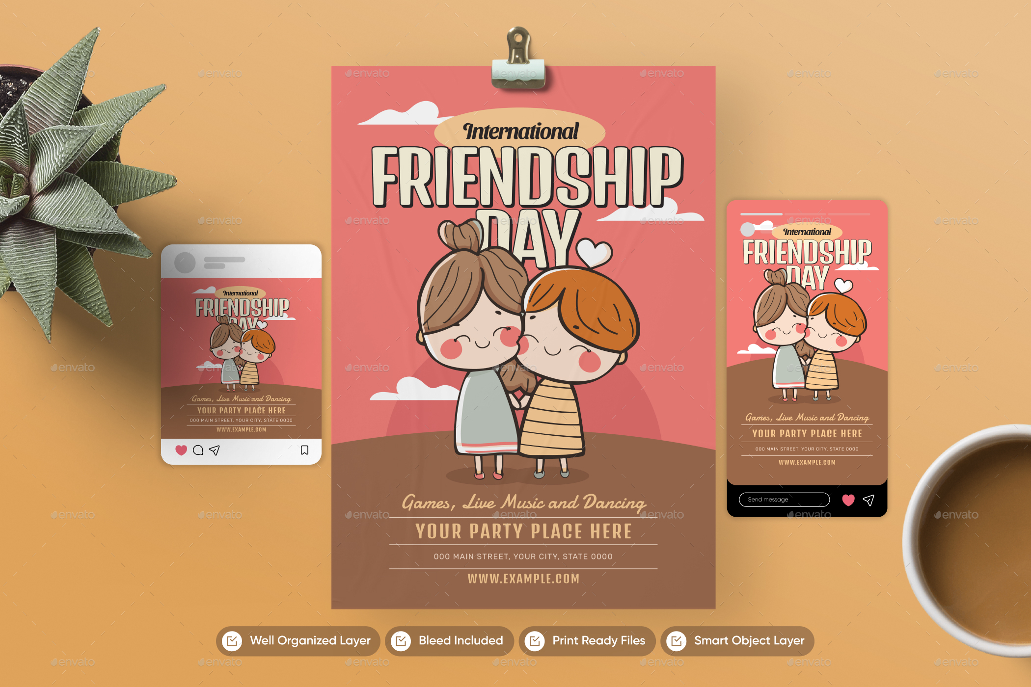 Friendship Day - Flyer Set, Print Templates | GraphicRiver
