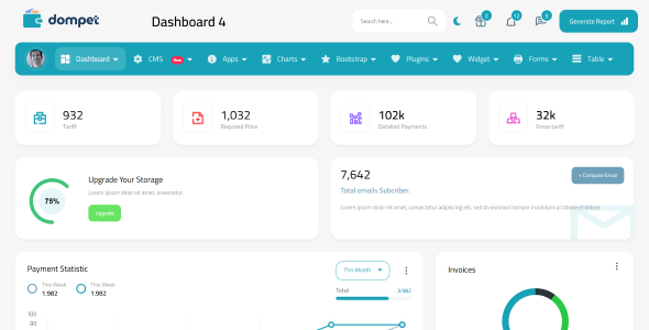 Dompet - PHP Payment Admin Dashboard Template by dexignlabs | ThemeForest