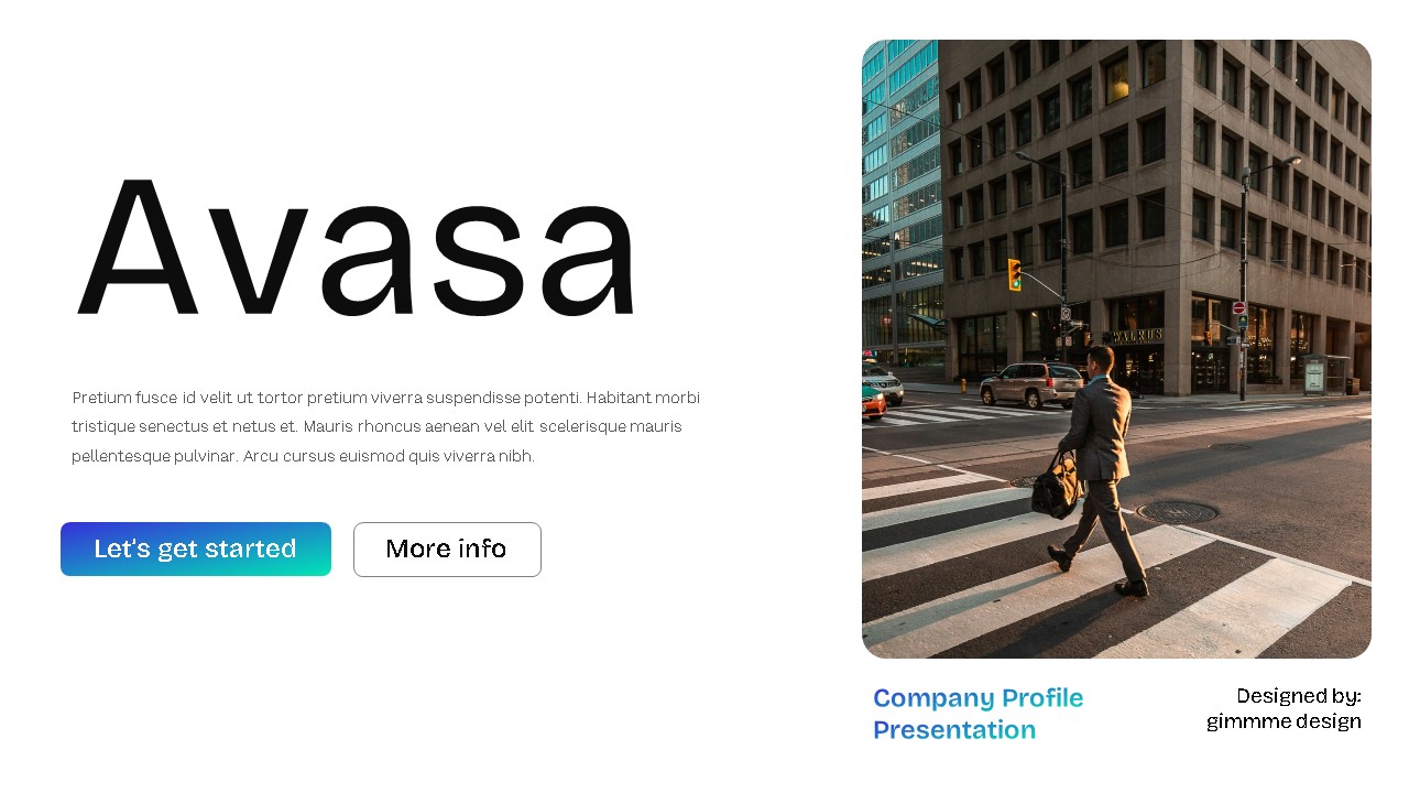 Avasa - Company Profile Google Slides Template, Presentation Templates