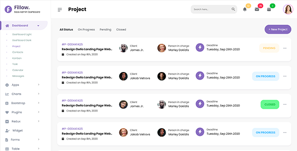Fillow Vite Saas Admin Dashboard Template By Dexignlabs Themeforest