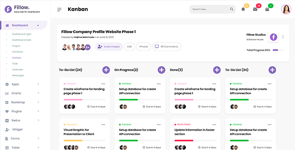 Fillow Vite Saas Admin Dashboard Template By Dexignlabs Themeforest