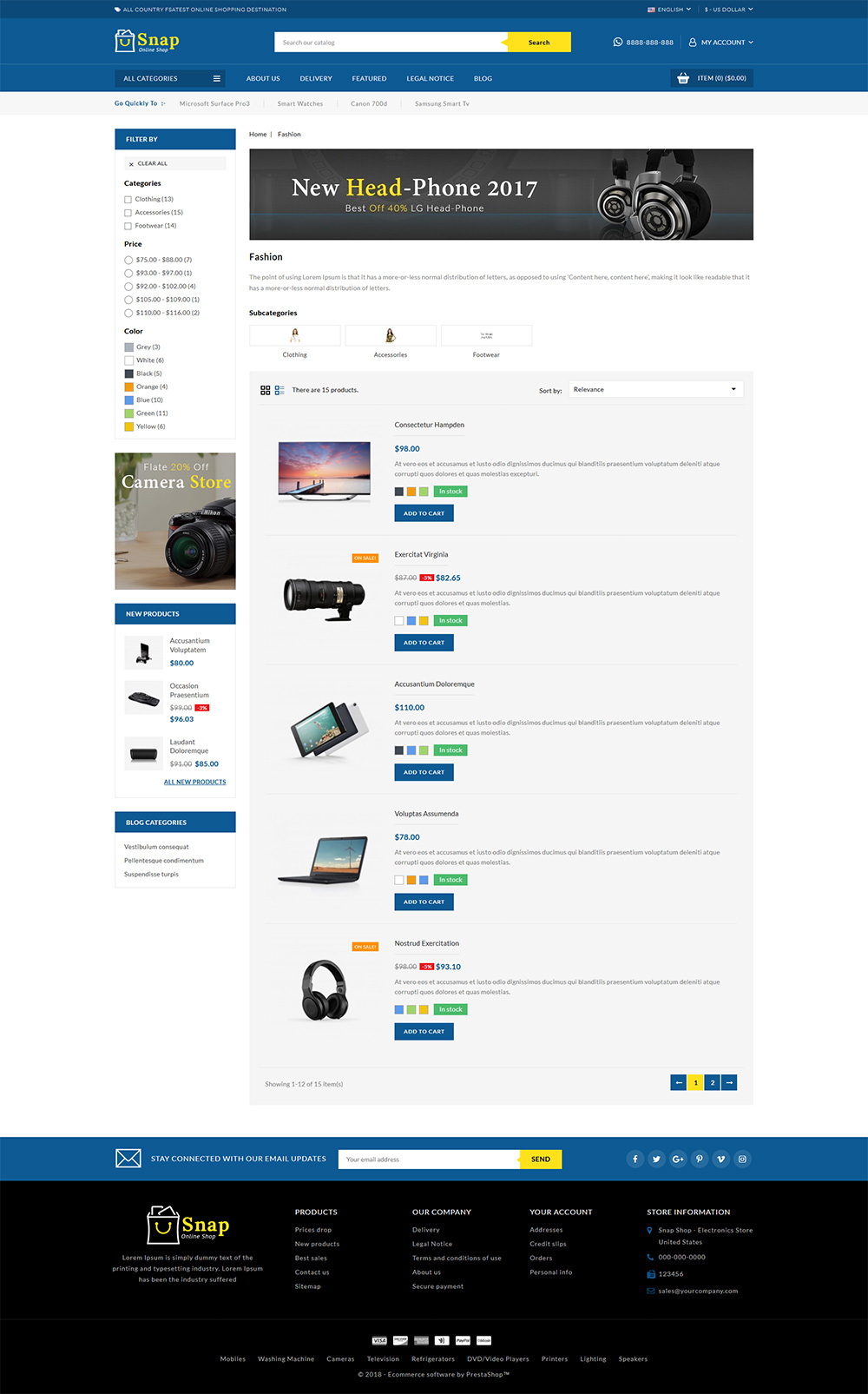 Snap - Electronics Prestashop 1.7 & 8.x Responsive Theme by codezeel