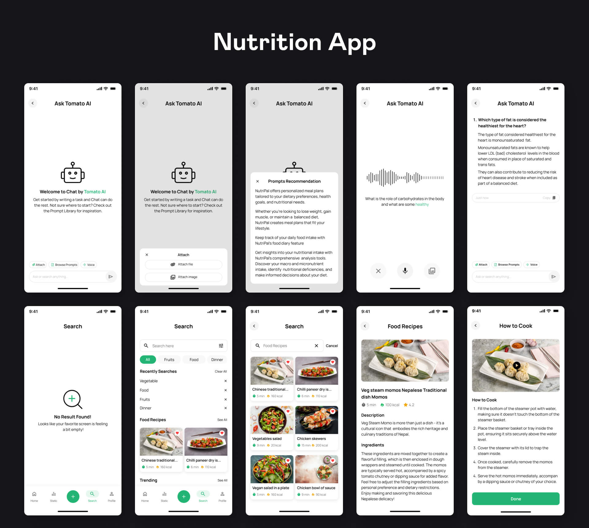 CalorieCoach UI Template | Nutrition App Template | Meal and Diet ...