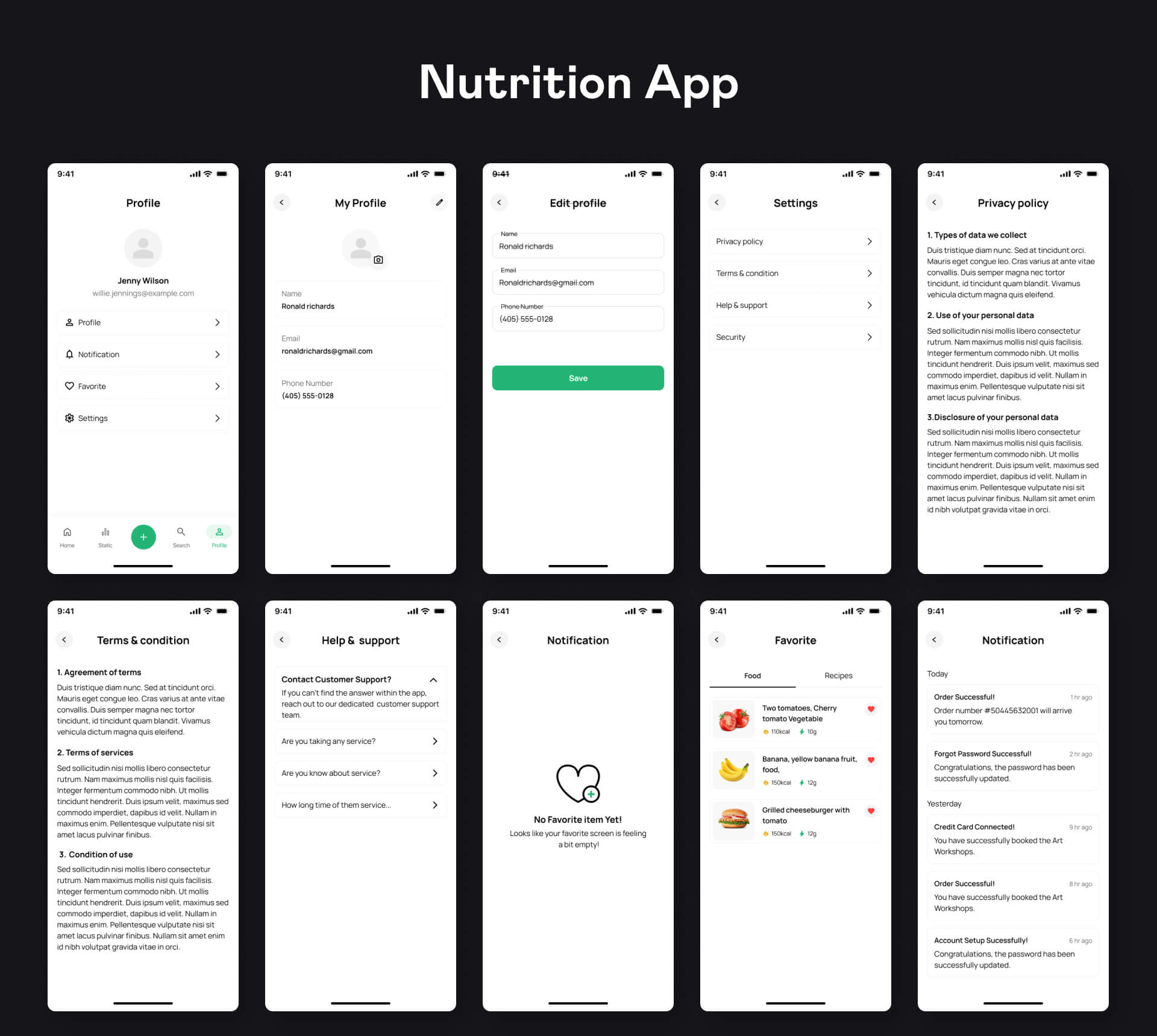 CalorieCoach UI Template | Nutrition App Template | Meal and Diet ...