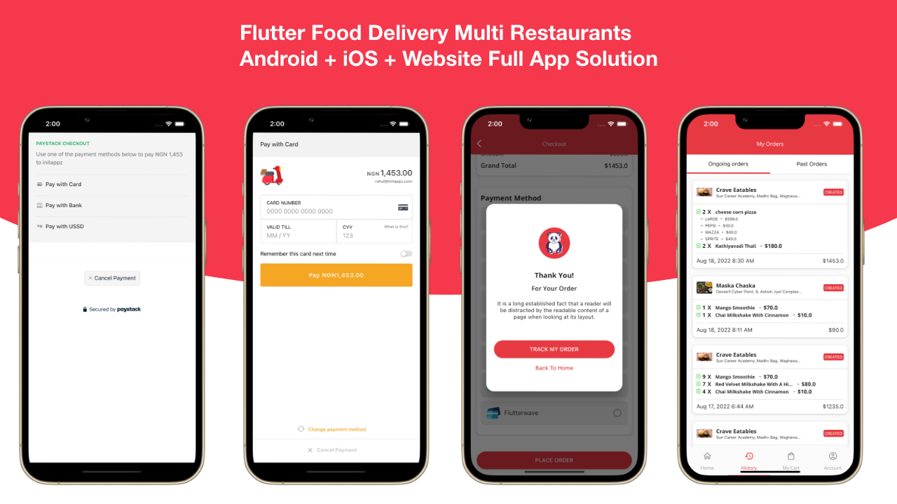 Flutter 3 Food Delivery Multi Restaurants Laravel Backend (Android + iOS + Website + Admin + PWA ...