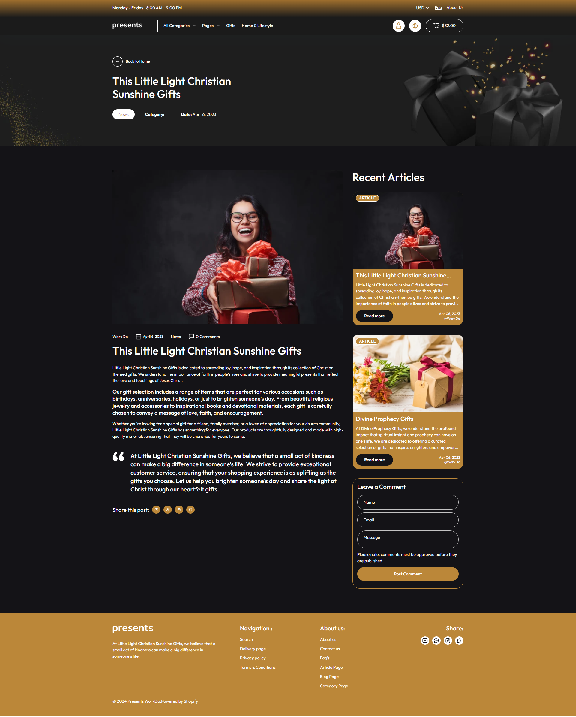 Presents - Pesonalised Gifts Shopify OS 2.0 Store by WorkDo | ThemeForest