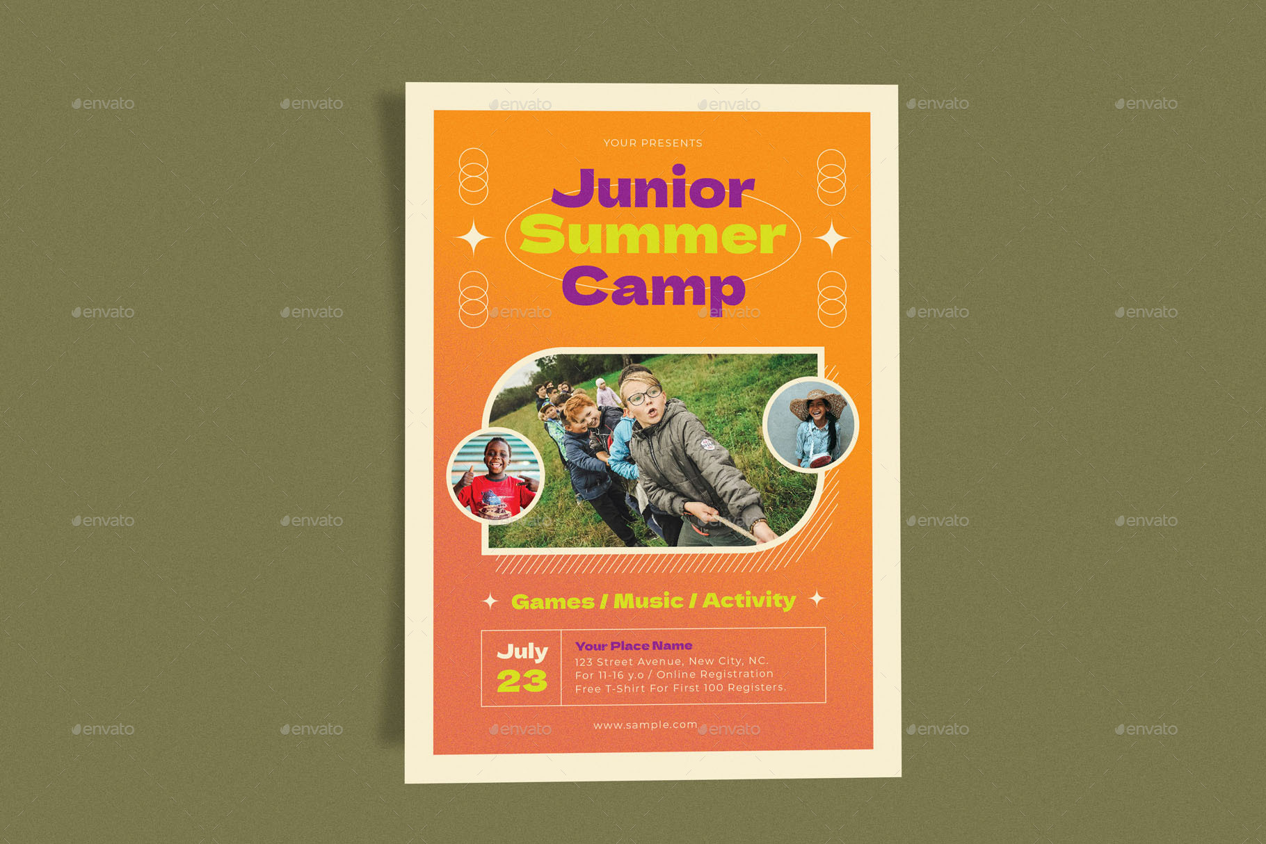 Retro Summer Camp, Print Templates | GraphicRiver