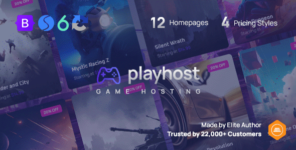 Game Hosting Server Website Template - Playhost by designesia | ThemeForest